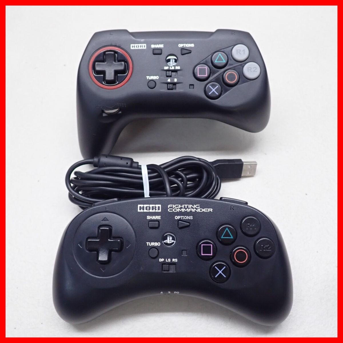 【傷や汚れあり】動作品 PS4/PS3/PC HORI ファイティングコマンダー PS4-016/PS4-044 まとめてセット ホリ FIGHTING COMMANDER コントローラー ...