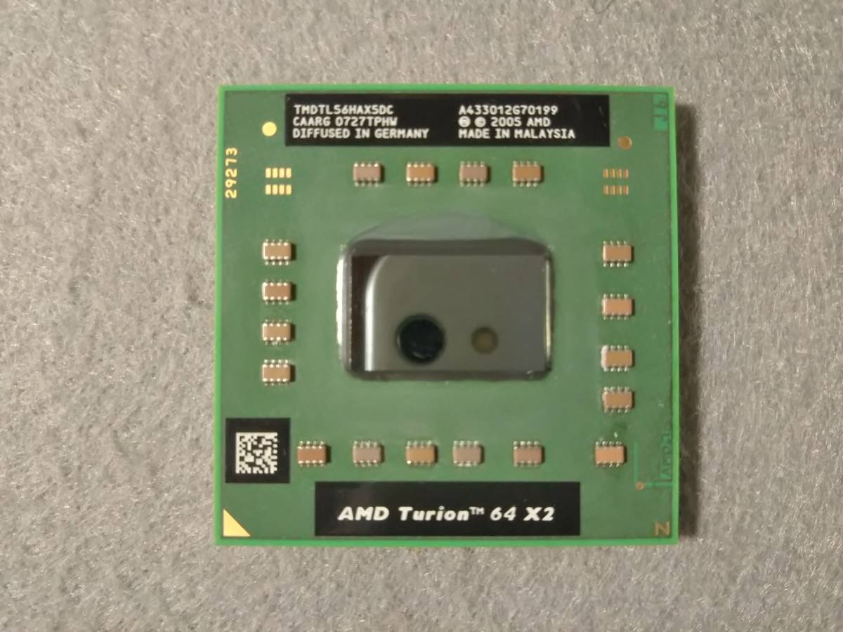 【傷や汚れあり】AMD Turion 64 X2 TL-56 1.8GHz TMDTL56HAX5DC Socket S1 ①の落札情報詳細 - ヤフオク落札価格検索 オークフリー