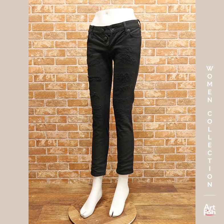 【未使用】1円/DSQUARED2/IT34サイズ/Jennifer Cropped Jean クラッシュ デニム イタリア製 ディー ...