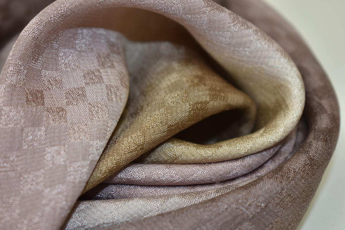 【目立った傷や汚れなし】【ちどりや】1円開始 美品 正絹 帯揚げ 和装小物♪ 市松地紋 たて縞暈し 灰汁色系 K284の落札情報詳細 - ヤフオク落札価格検索 オークフリー