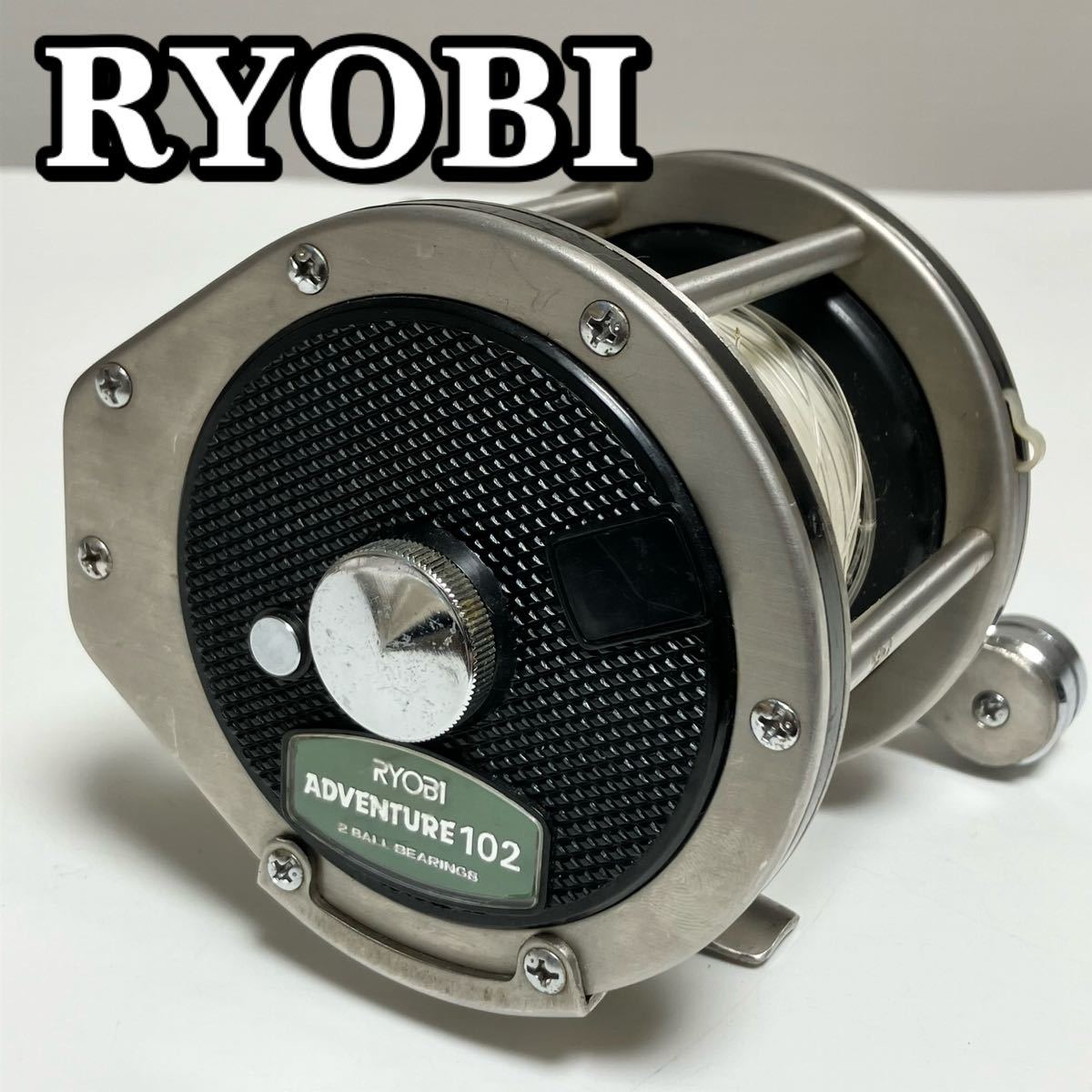 【やや傷や汚れあり】【状態良好】RYOBI リョービ Adventure 102 アドベンチャー 102 船用両軸リール 釣具 釣り フィッシング U.S.PAT.NO.3.670.985の ...