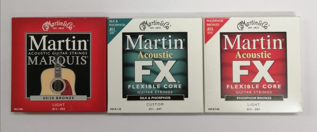 【目立った傷や汚れなし】MARTIN アコースティックギター マーティン 弦 3点セット 未開封 BRONZE LIGHT マーチン FX ...