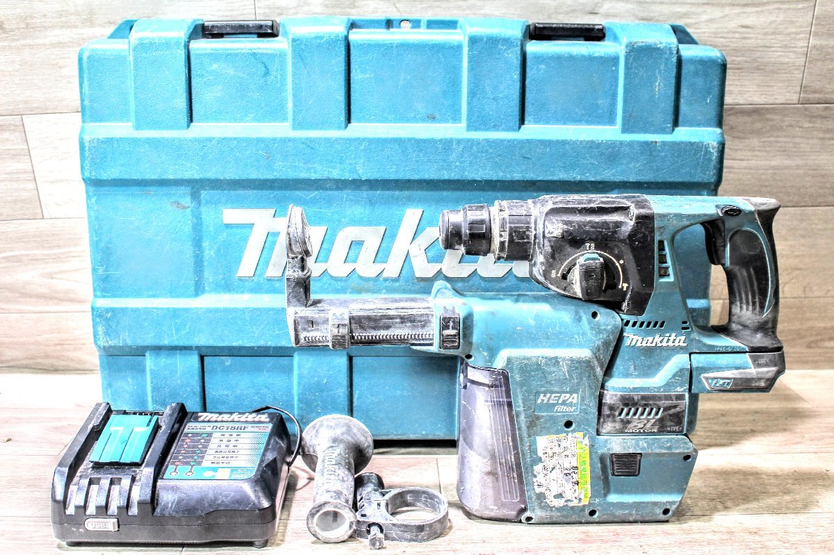 【傷や汚れあり】動作品☆MAKITA マキタ 24mm 18V充電式ハンマードリル SDSプラス HR244D ケース・充電器・集じんシステム(DX01)付属 M773の落札情報詳細 ...