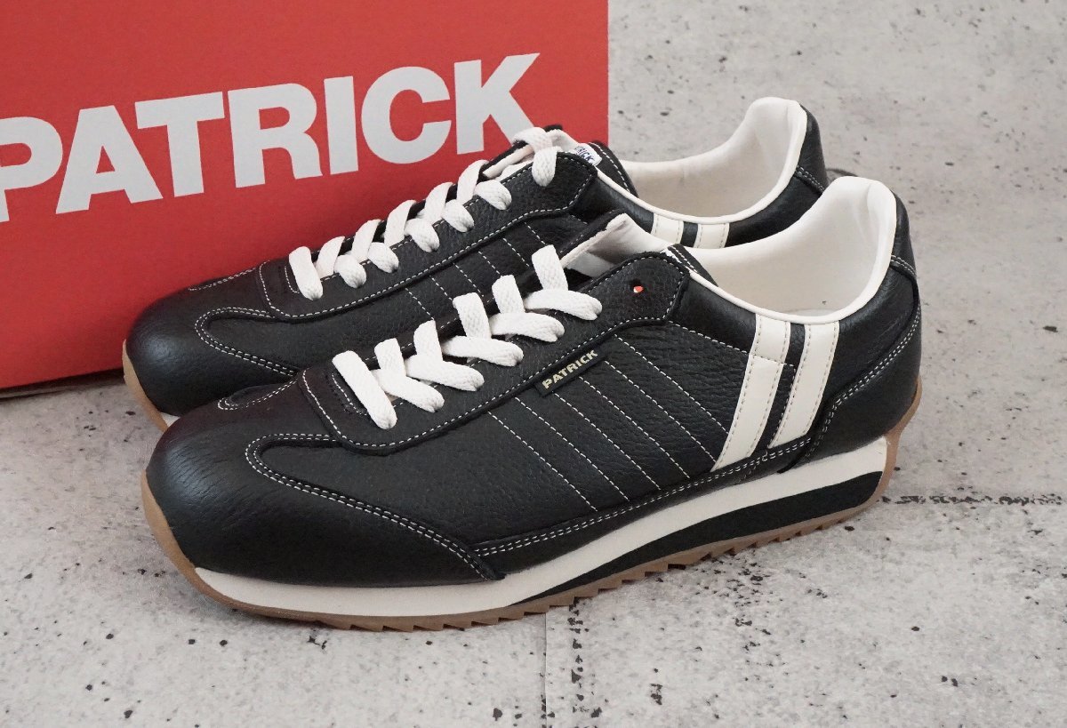 【未使用】【送料無料】 【未使用品】 PATRICK パトリック MARATHON-L BLK 98701 マラソン レザー ブラック 43 27cmの落札情報詳細 - ヤフオク落札価格検索 ...