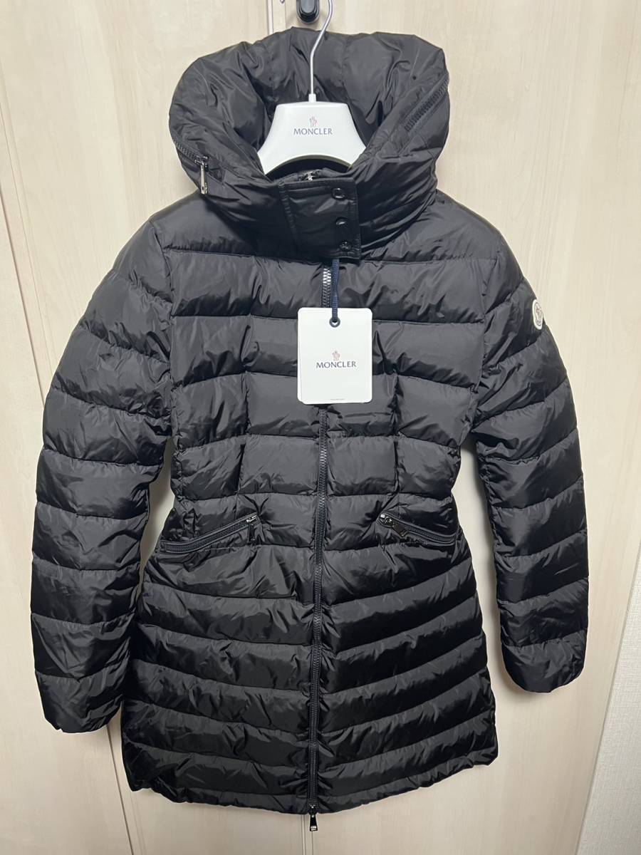 【未使用】Mサイズ【未使用】MONCLER FLAMETTE Fox fur TG2 ブラック 黒色 正規品 定価29.8万円 大人気ロング ...