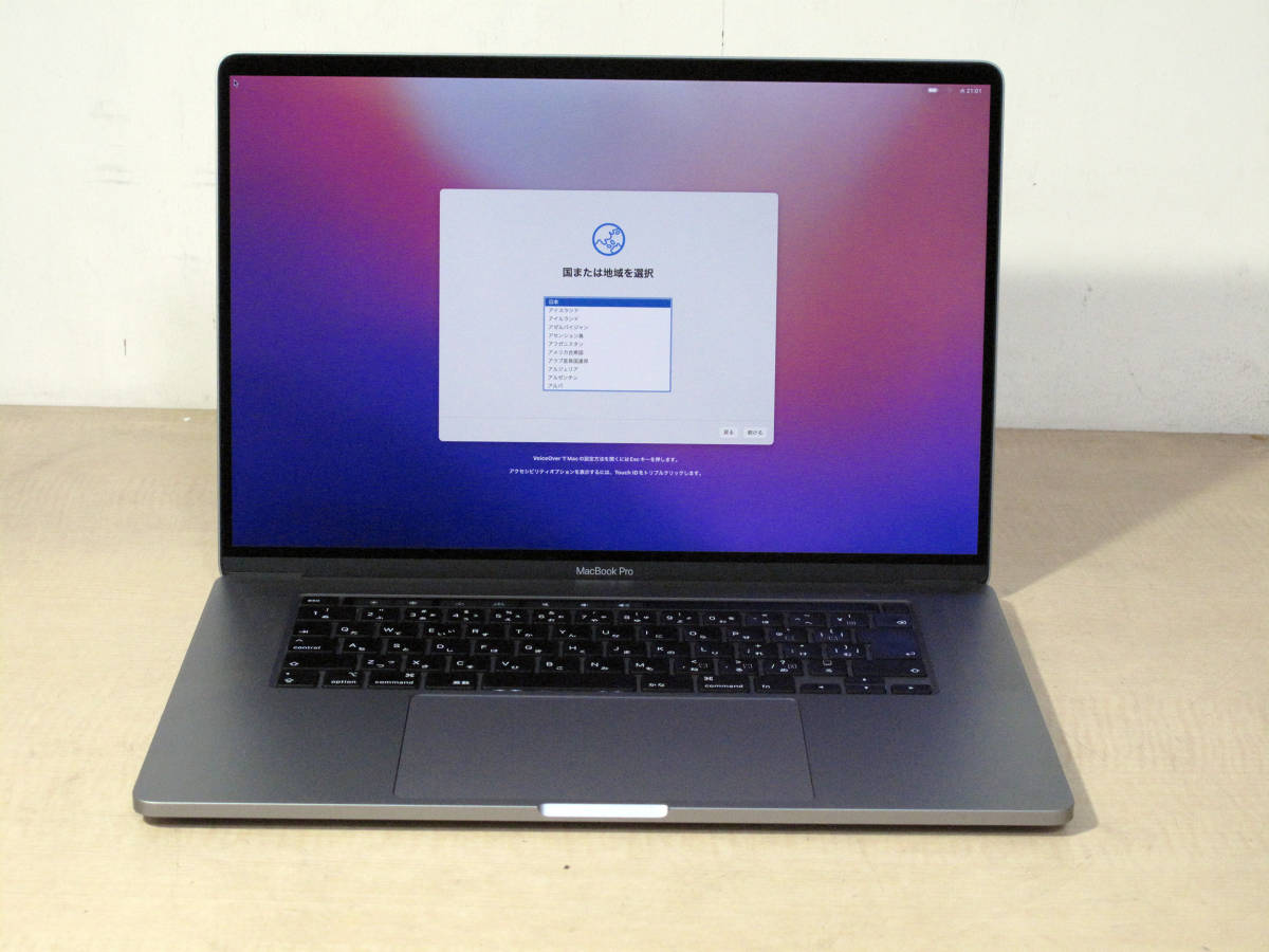 【やや傷や汚れあり】【102】Apple MacBook Pro 16-inch,2019 スペースグレイ Core i7 2.6GHz/16GB/SSD512GB/macOS ...