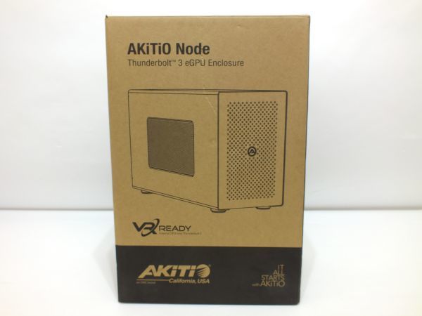 【目立った傷や汚れなし】n2320 AKiTiO Node 500W AMU-NODE-T3IA-AKTJ5 Thunderbolt3対応 グラフィックボード専用 外付け拡張ボックス [093 ...