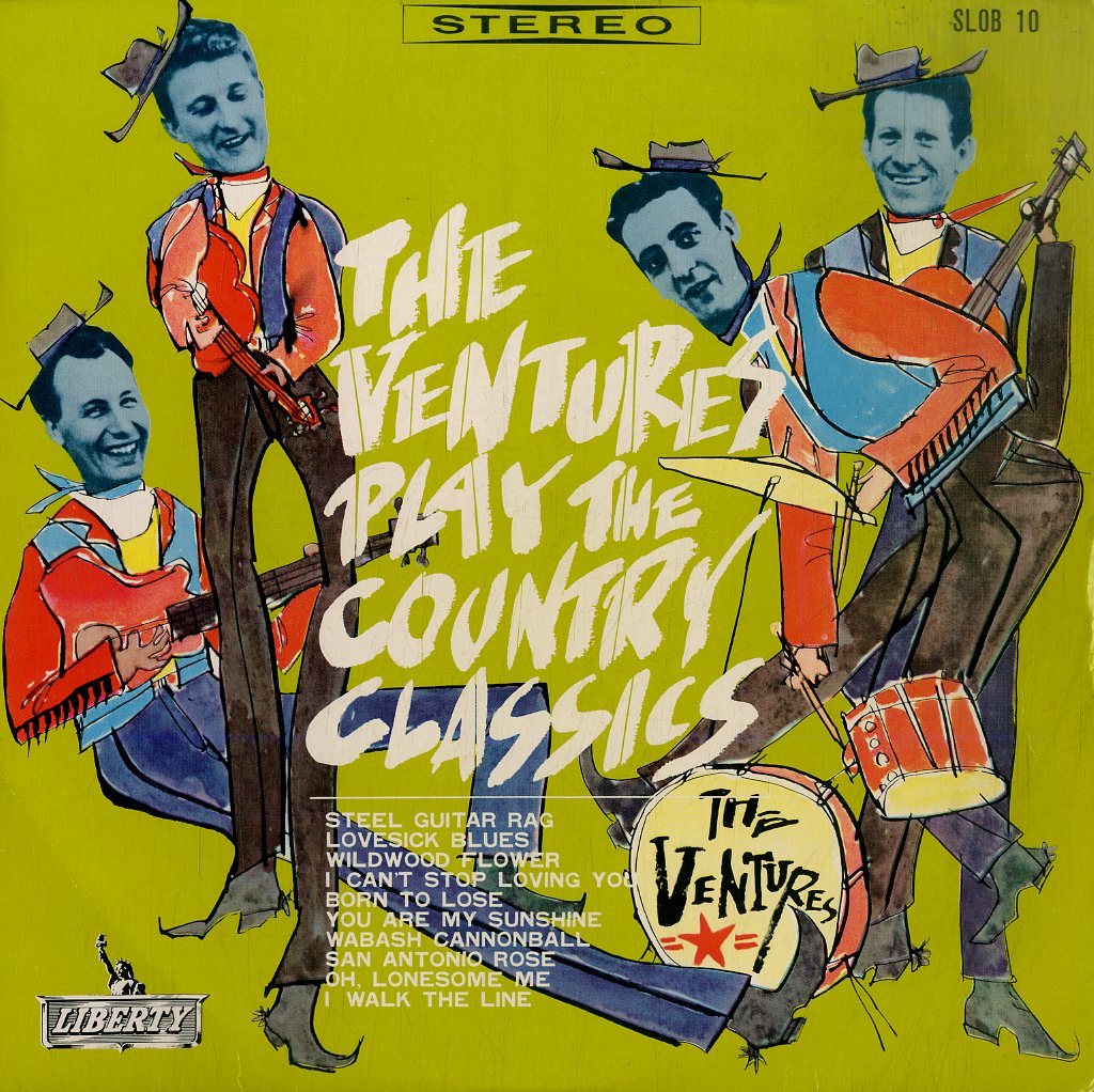 【やや傷や汚れあり】A00575717/10インチ/ザ・ベンチャーズ「The Ventures Play The Country Classics ヴェンチャーズ、西部に行く (1963年 ...