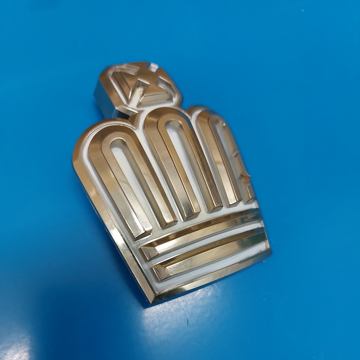 【傷や汚れあり】toyota 17 Crown Emblem トヨタ 17系 クラウン 王冠 純正 ゴールド エンブレム Vip Luguxuy Custom ビップ ラグジュアリー カスタム