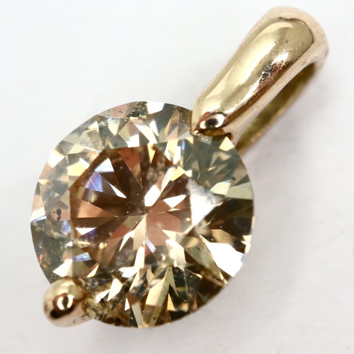 【目立った傷や汚れなし】GSTV(ジーエスティーヴィー)《K18 天然ブラウンダイヤモンドペンダントトップ》D 0.7g 0.90ct diamond jewelry ジュエリー EB2 ...