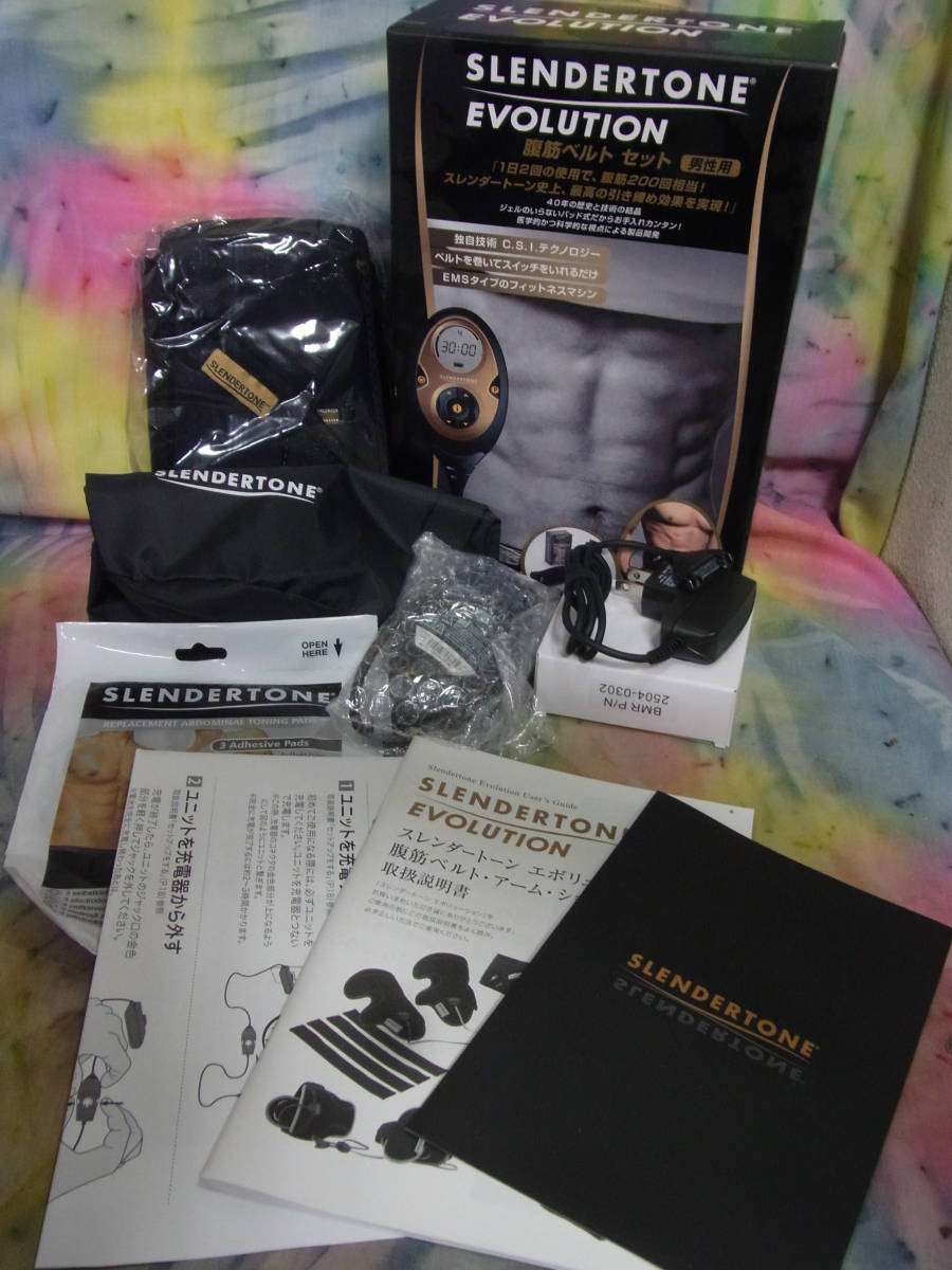 【未使用】未使用品/パッド未開封 SLENDERTONE EVOLUTION/スレンダートーン 腹筋ベルトセット 男性用 ショップジャパン ...