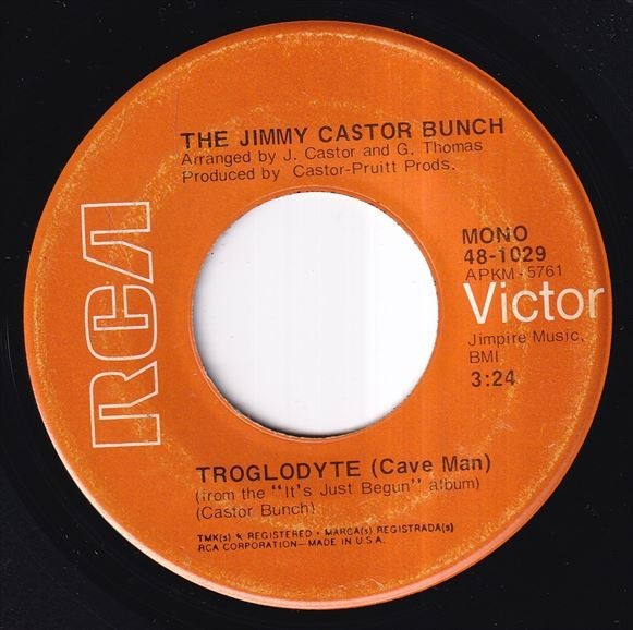 【やや傷や汚れあり】The Jimmy Castor Bunch - Troglodyte (Cave Man) / I Promise To ...