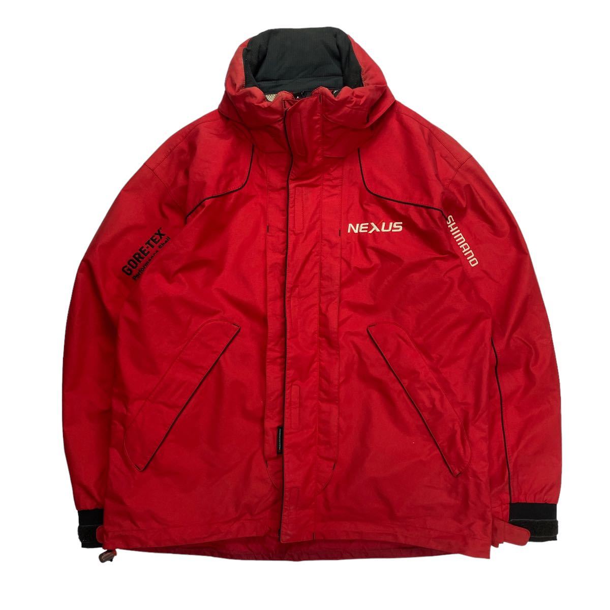 【やや傷や汚れあり】SHIMANO シマノ Nexus GORE TEX フィッシングジャケット ウェーディングジャケット レッド M 釣り ...