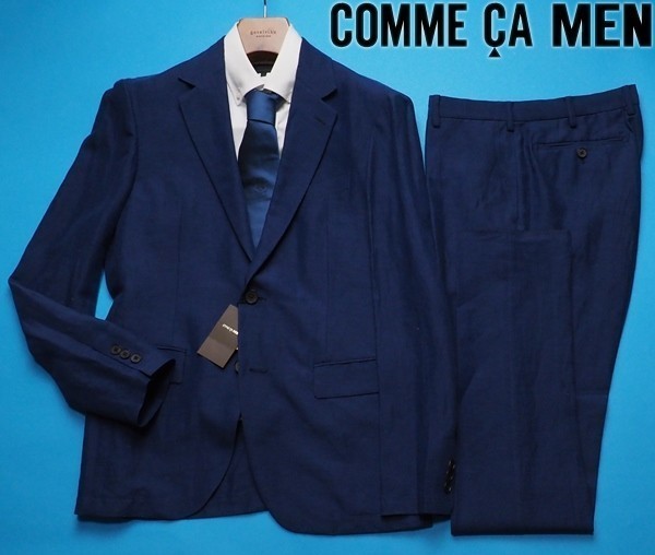 【未使用】新品定価6.8万円 COMME CA MEN コムサメン ストレッチ カラーリネン セットアップ スーツL紺(09) 15JY12の落札情報詳細 - ヤフオク落札価格検索 オークフリー