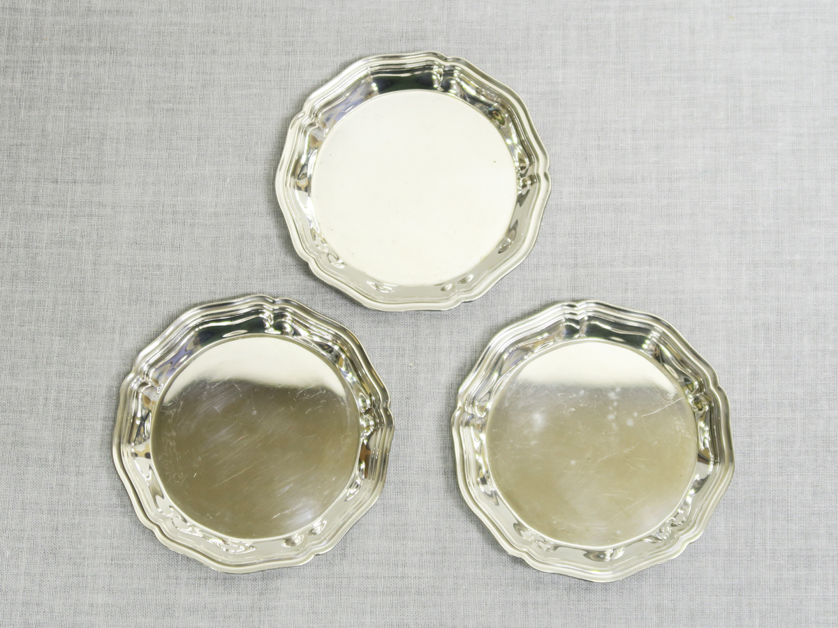 【やや傷や汚れあり】546 Christofle クリストフル コースター シルバープレート 小皿 3枚セット 中古の落札情報詳細 - Yahoo!オークション落札価格検索 オークフリー