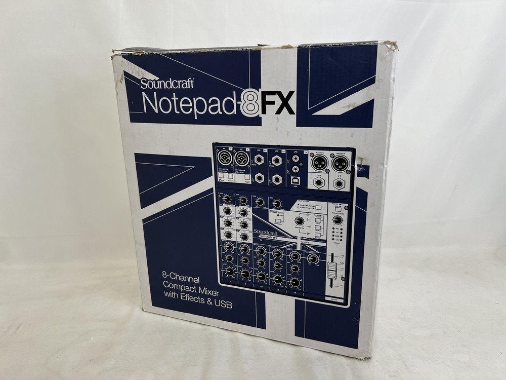 【全体的に状態が悪い】【訳あり品】Soundcraft サウンドクラフト Notepad-8FX ノートパッド 8chアナログミキサー USB ...