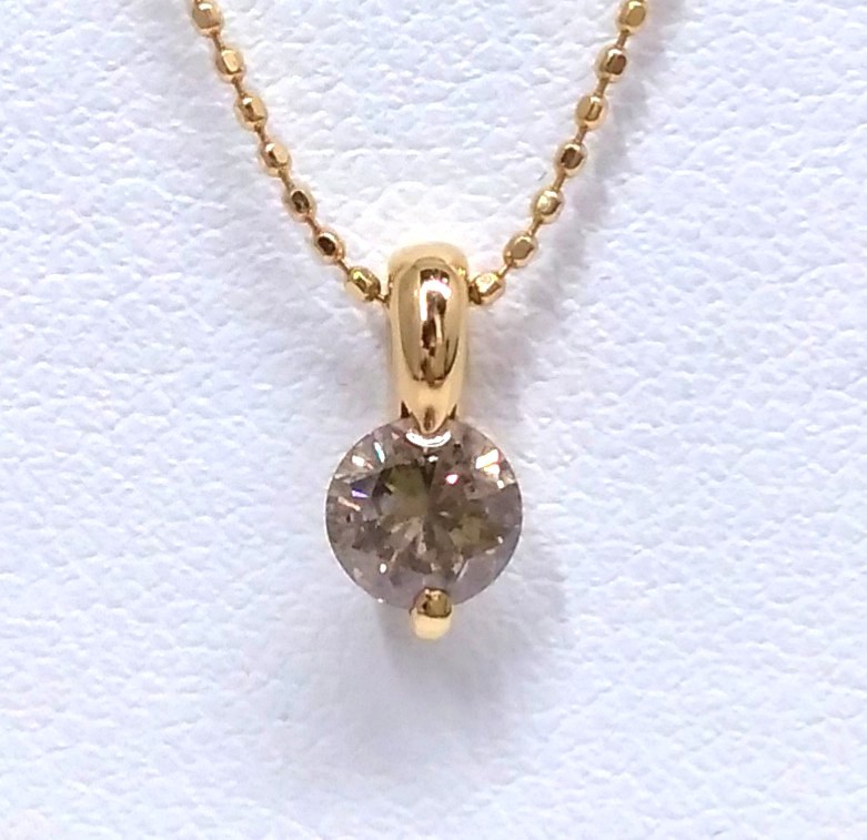 【やや傷や汚れあり】K18 ダイヤモンド 0.5ct ネックレス アジャスター付 約～45cm 2.4gの落札情報詳細 - Yahoo!オークション落札価格検索 オークフリー