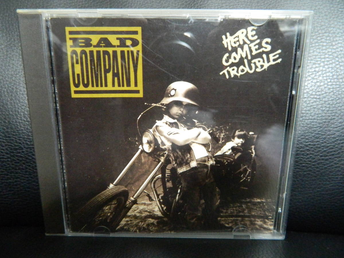 【やや傷や汚れあり】(1) BAD COMPANY / here comes trouble 輸入盤 表ジャケ折れ目、日焼け跡あり、経年の汚れ ...