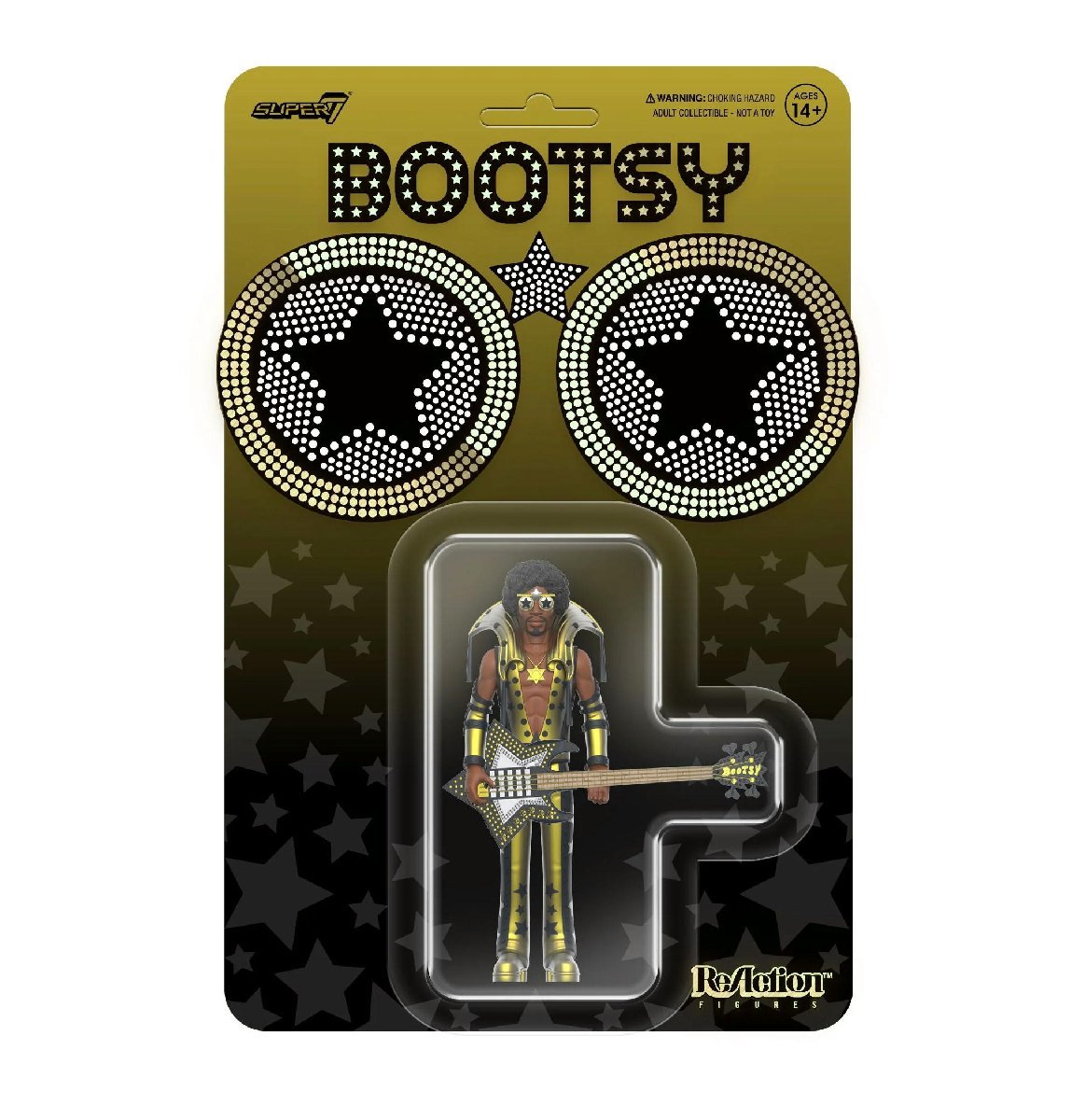 【未使用】★ブーツィー コリンズ Re Action フィギュア Bootsy Collins (Black And Gold ...