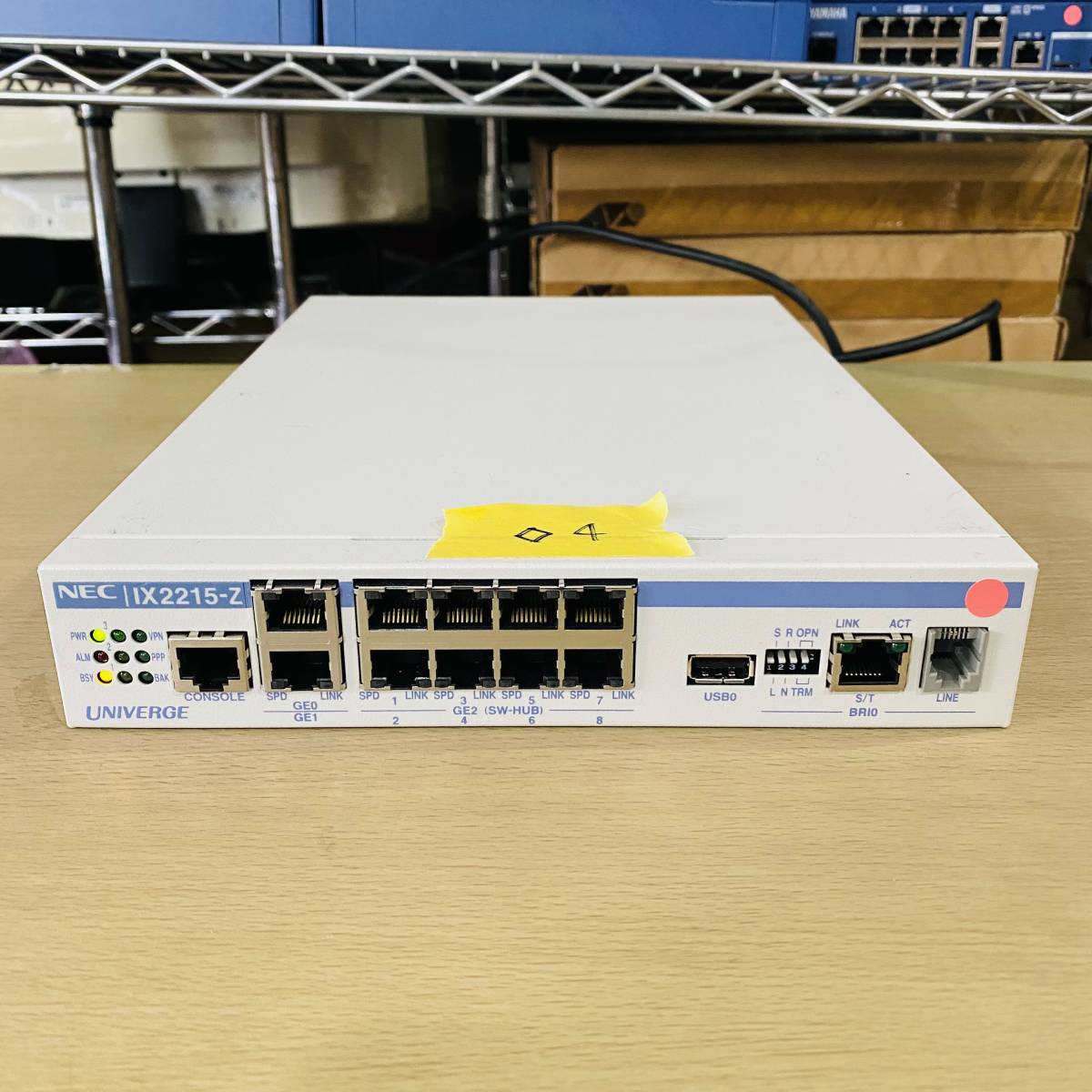 【やや傷や汚れあり】 4【通電OK】NEC UNIVERGE IX2215-Z ゼロコンフィグモデル ルーター VPN対応 高速アクセス 8 ...