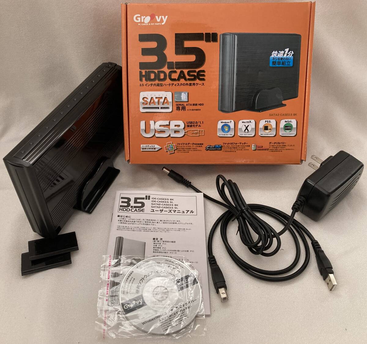 【やや傷や汚れあり】タイムリー Groovy 3.5インチHDDケース SATA2-CASE3.5 BK SATA専用 USB2.0/1.1の落札情報詳細 - Yahoo!オークション落札価格 ...