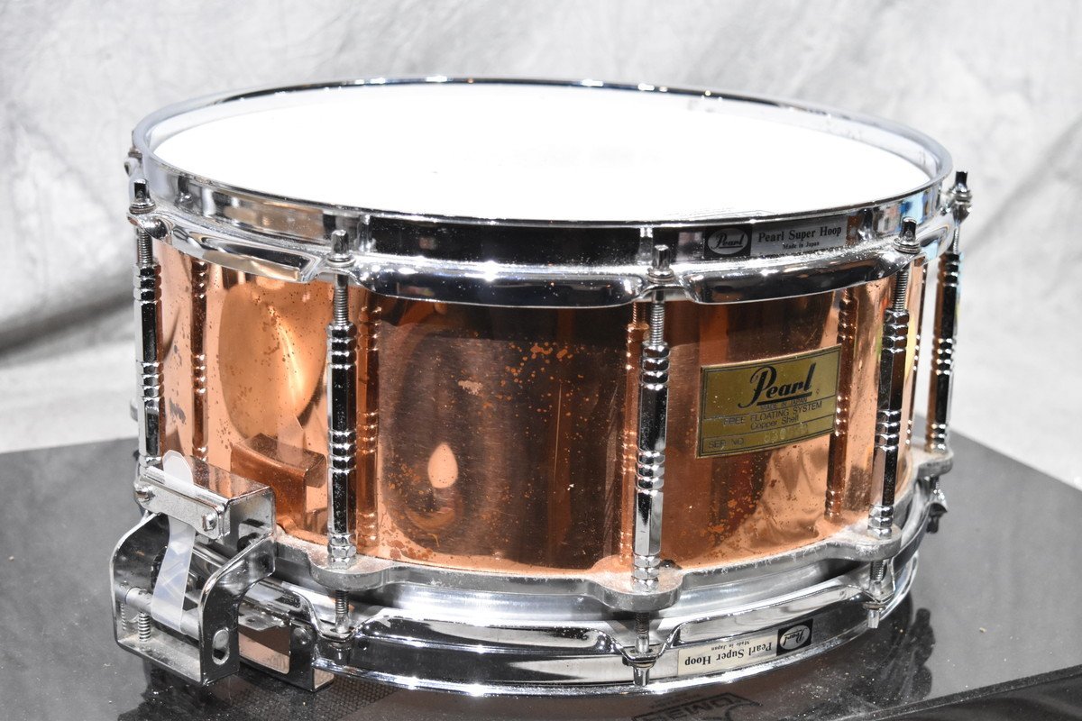 【やや傷や汚れあり】Pearl/パール スネアドラム FREE FLOATING SYSTEM Copper Shell 14インチ②の落札 ...