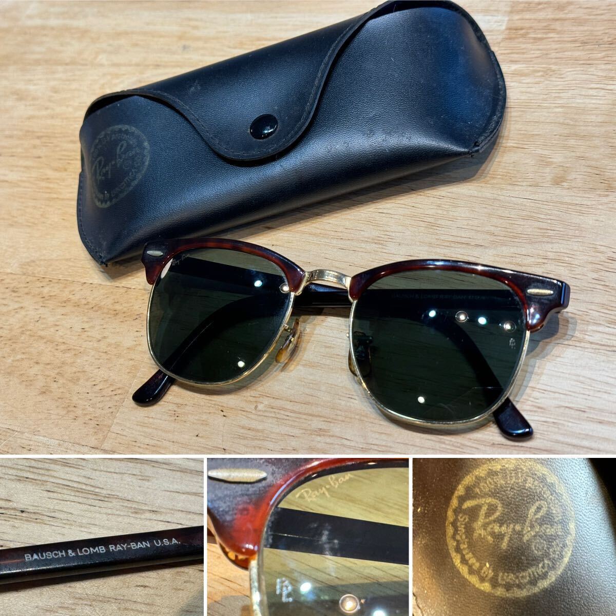 【傷や汚れあり】☆BAUSCH&LOMB RayBan USA ☆ボシュロム レイバン B＆L☆サングラス☆べっ甲柄ブラウン×ゴールド メタル ヴィンテージ☆革ケース☆Ray-Banの落札情報 ...