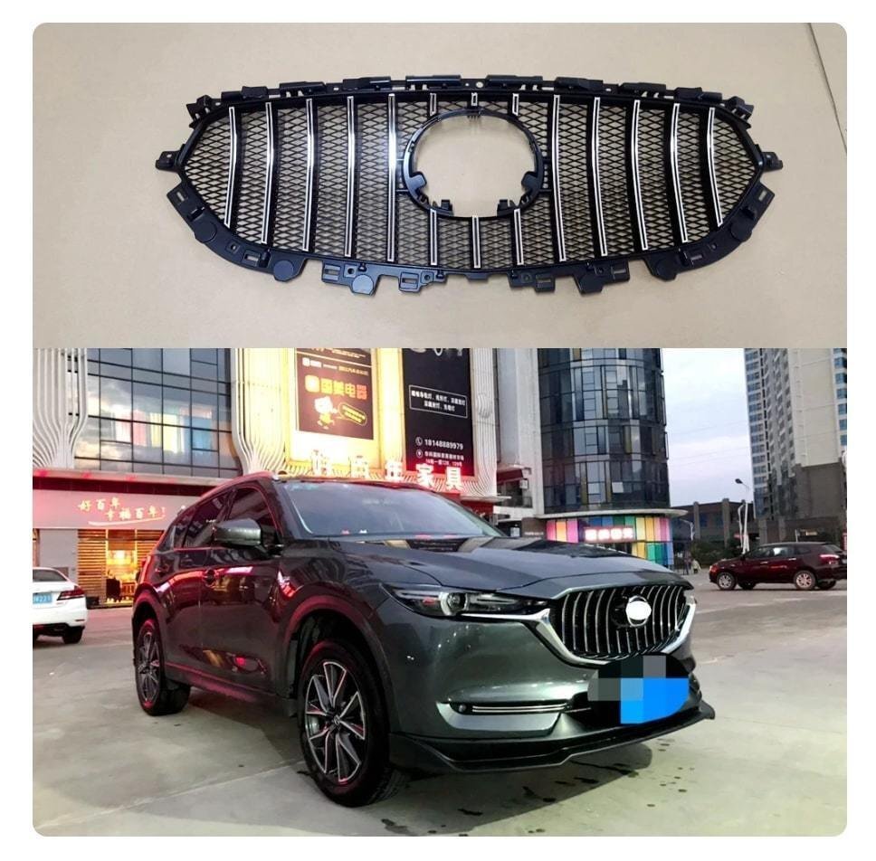 【未使用】CX-5 KF CX-8 KG フロントグリル 縦フィングリル バーチカル【銀】 レーダークルーズコントロール付き車専用の落札情報詳細 - Yahoo!オークション落札価格検索 オークフリー