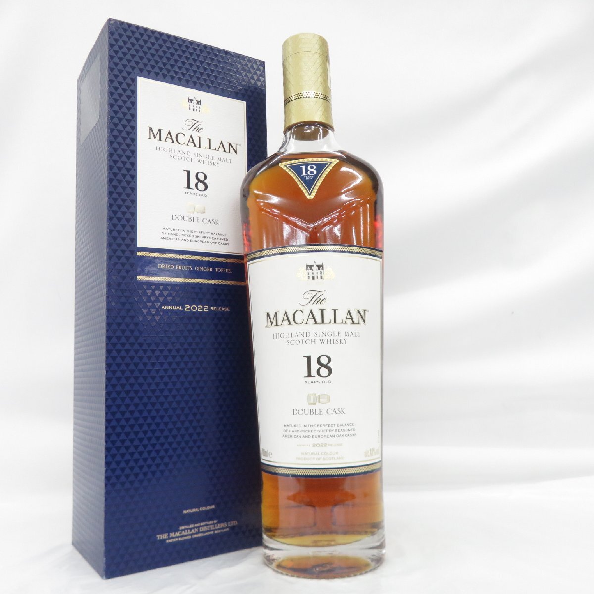 【未使用】【未開栓】The MACALLAN ザ・マッカラン 18年 2022 ダブルカスク ウイスキー 700ml 43% 箱付 ...