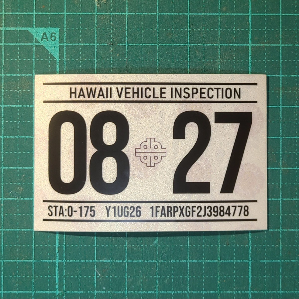 【未使用】ハワイ ビークルインスペクション 2027 レジストレーション ステッカー シール レプリカ 車検 USDM HDM 0827 8月の落札情報詳細 - Yahoo!オークション落札 ...