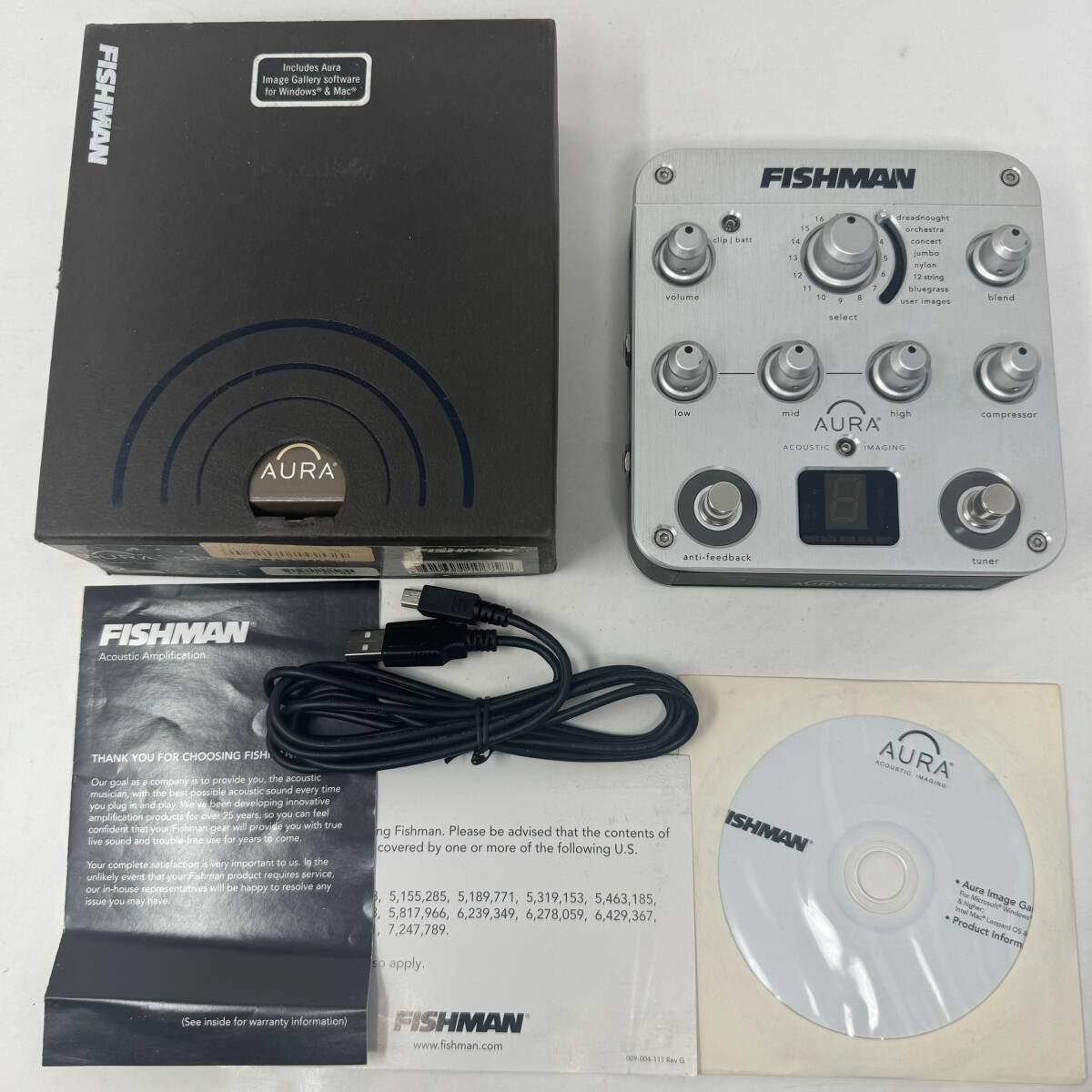 【中古】FISHMAN アコースティックギター用プリアンプ AURA SPECTRUM DI フィッシュマン アコギ用 エフェクターの落札情報 ...
