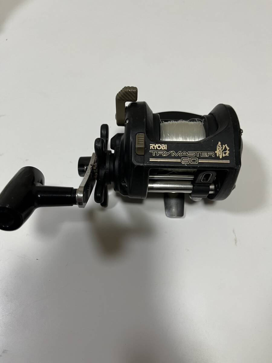 【目立った傷や汚れなし】☆ジャンク品☆ RYOBI TRY MASTER 50 船 リョービ トライマスター リール 釣り具 フィッシングの ...