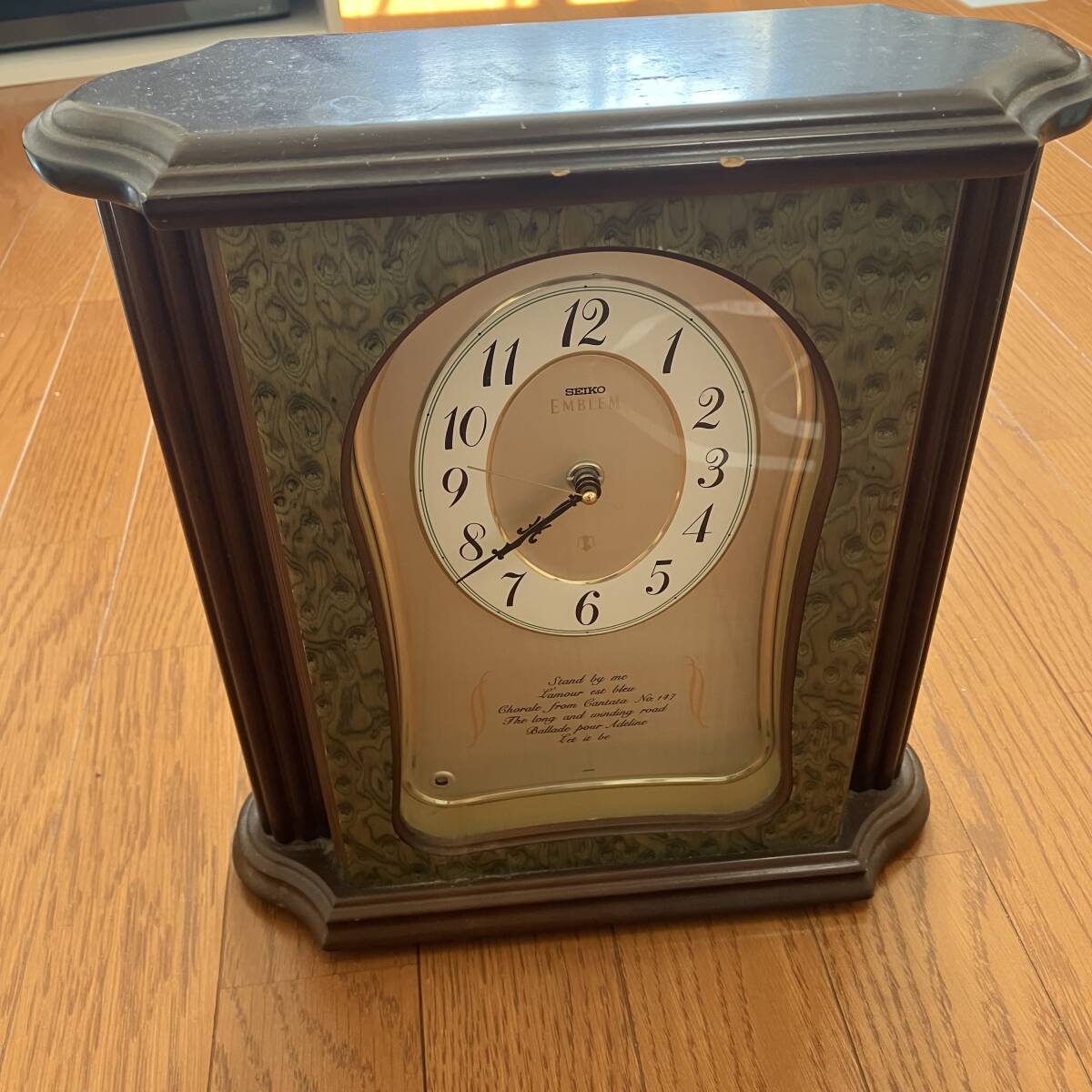【傷や汚れあり】【日焼けあり】 セイコーEMBLEM HW537B 7曲オルゴールメロディ付き 象嵌仕上げ 置時計の落札情報詳細 - ヤフオク ...