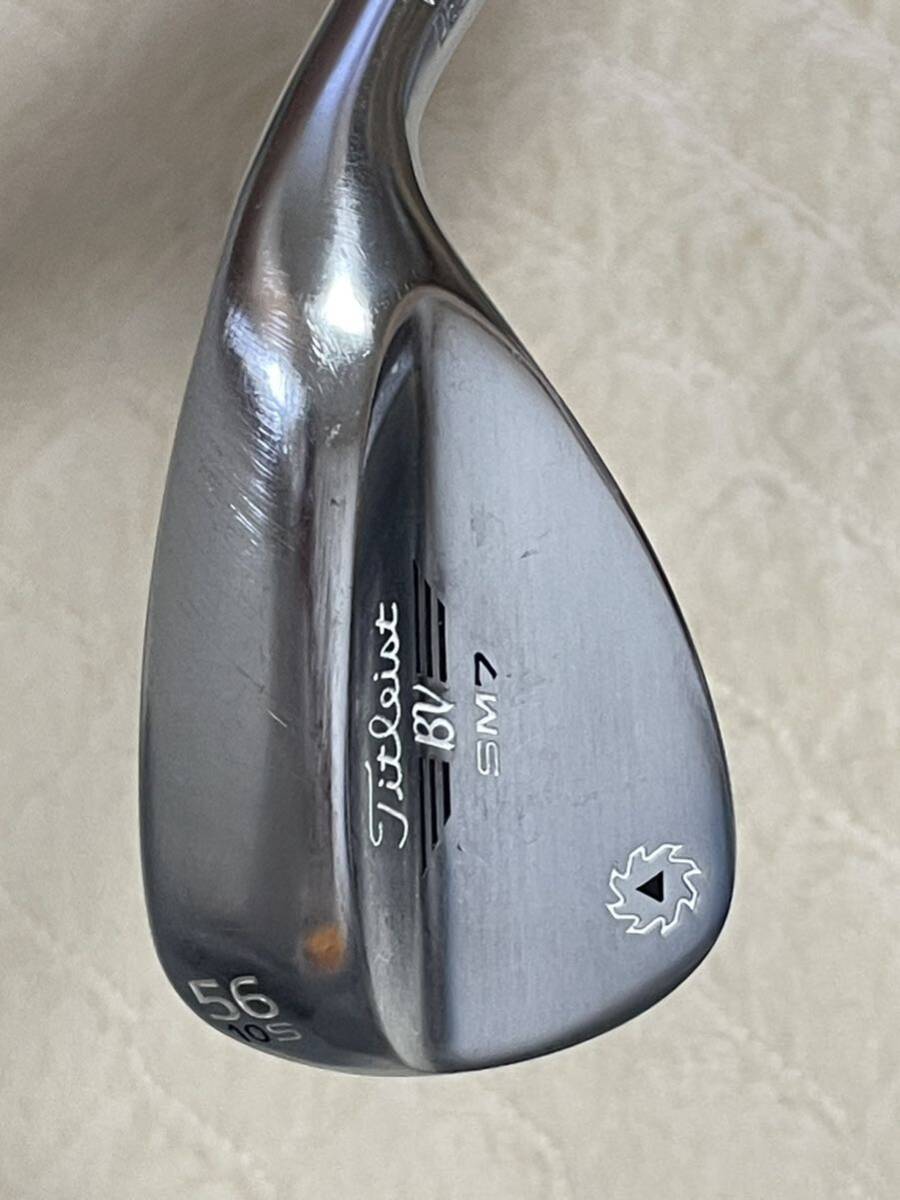 【やや傷や汚れあり】 日本正規品 美品 Titleist ボーケイ SM7 56 10S VOKEY DESIGN WEDGES ロフト56° ダイナミックゴールド S200ツアークロム 超 ...