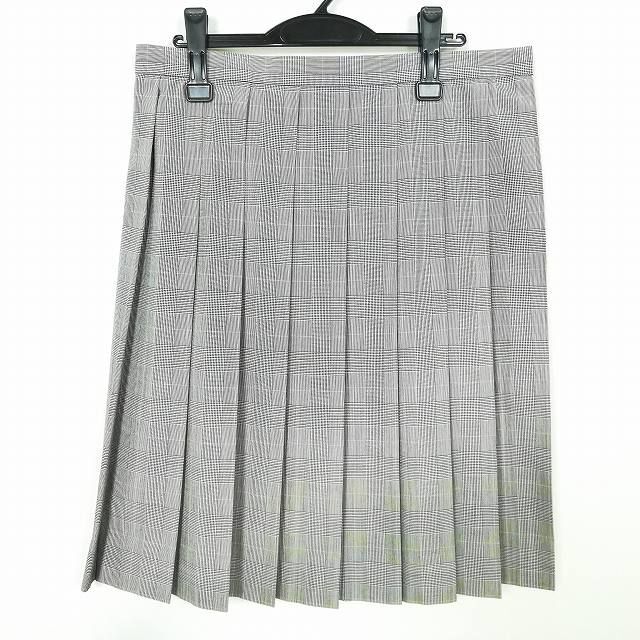 【やや傷や汚れあり】1円 スクールスカート 大きいサイズ 夏物 w80-丈62 チェック 宮崎日章学園高校 プリーツ 学生服 制服 女子 中古 ...