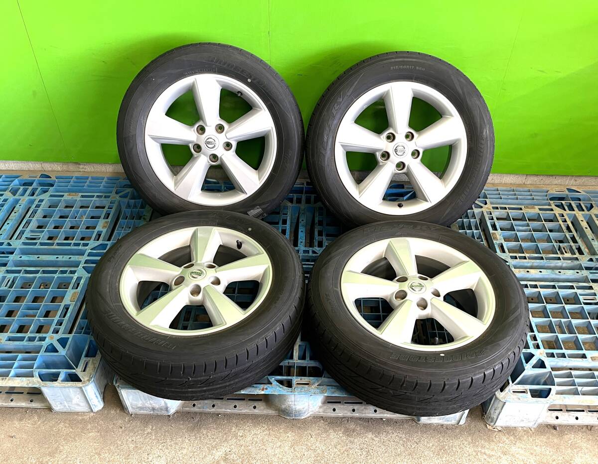 【傷や汚れあり】★日産純正★ J10 デュアリス 17インチアルミ&夏タイヤ4本セット GENUINE 17' ALLOY WHEELS & SUMMER TIRES SET(4pcs ...