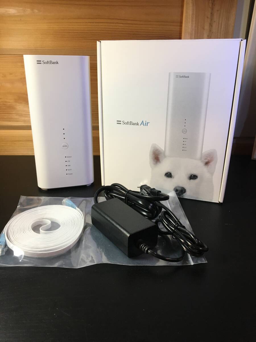【やや傷や汚れあり】SoftBank Air ソフトバンク Airターミナル4 B610h-70a 無線LAN付きWi-Fiルーター本体 電源アダプタ LANケーブル (取説なし)の落札情報 ...