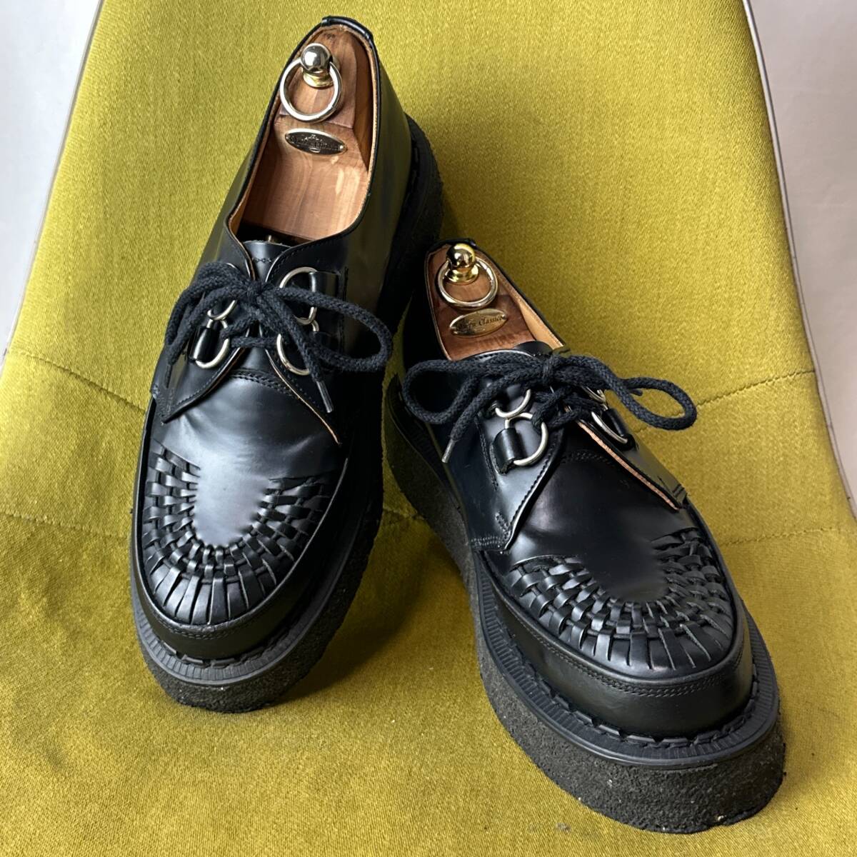 【目立った傷や汚れなし】GEORGE COX ジョージコックス Dリング ギブソン レザーシューズ UK9 英国製 27.0 27.5相当の ...