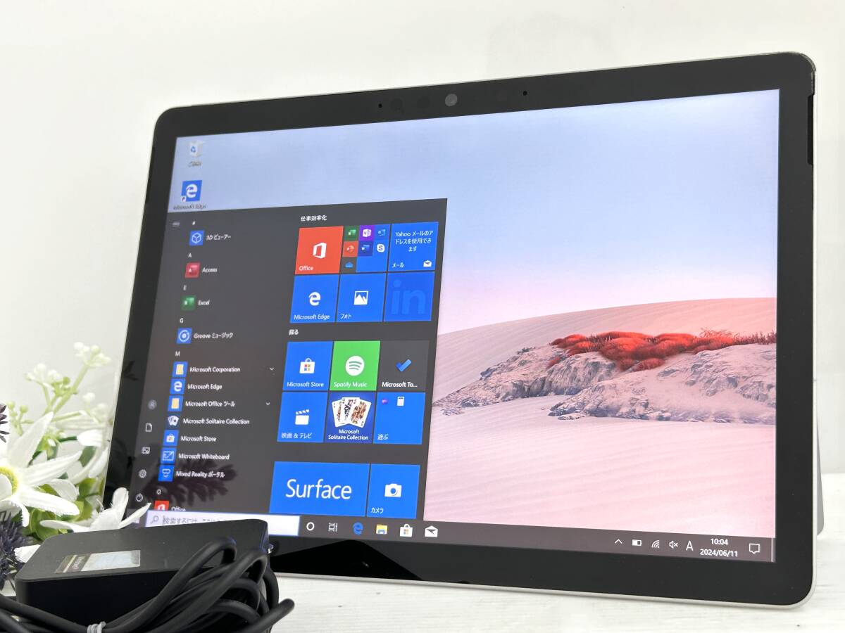 【やや傷や汚れあり】【SIMフリー】Microsoft Surface GO2 model:1927『Core m3(8100Y)1.1Ghz/RAM:8GB/NVMe SSD:128GB ...