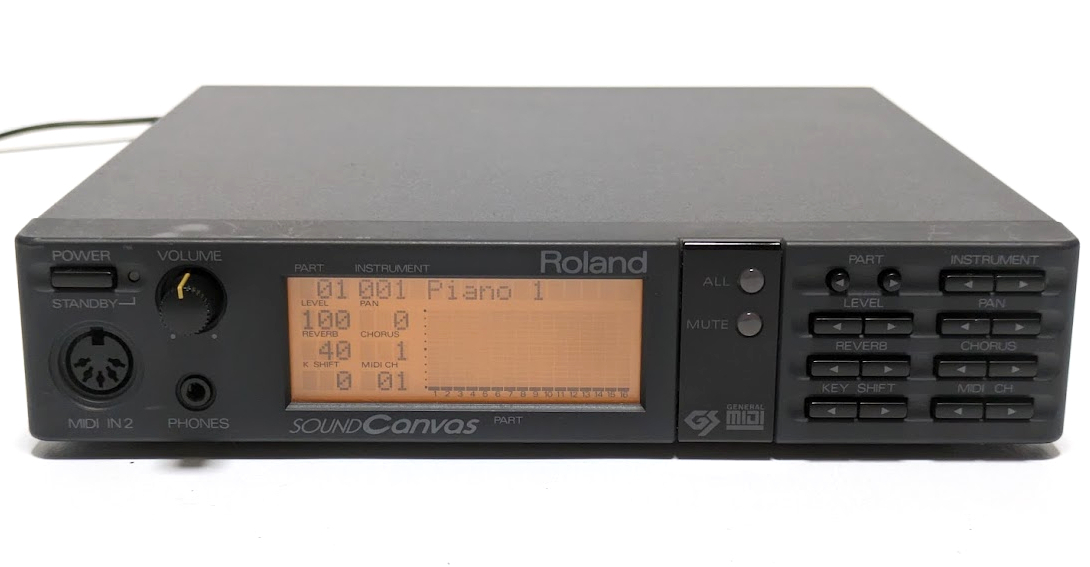 【やや傷や汚れあり】Roland ローランド SC-55 音源モジュール SOUND Canvas サウンドキャンバス MIDI AC ...