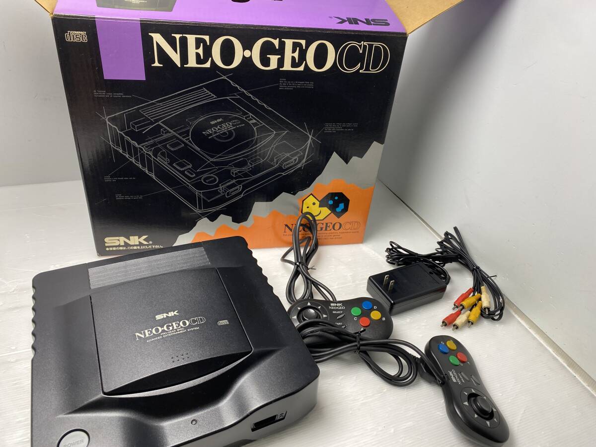 【傷や汚れあり】6/12★SNK NEO-GEO★ネオジオ NEOGEO-CD CD-T01 本体 コントローラー【中古/現状品/動作未確認 ...