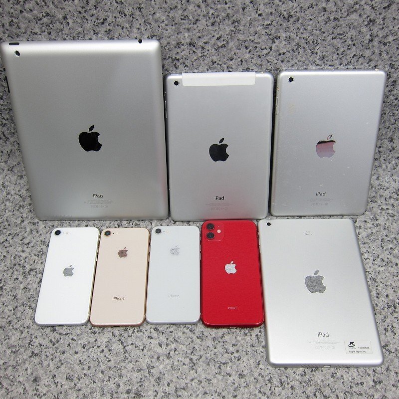【全体的に状態が悪い】A3985S 大量！ Apple iphone ipad iphone11 8 se2 A1432 A1458 A1455 など 現状 ジャンク 8台の落札情報詳細 ...