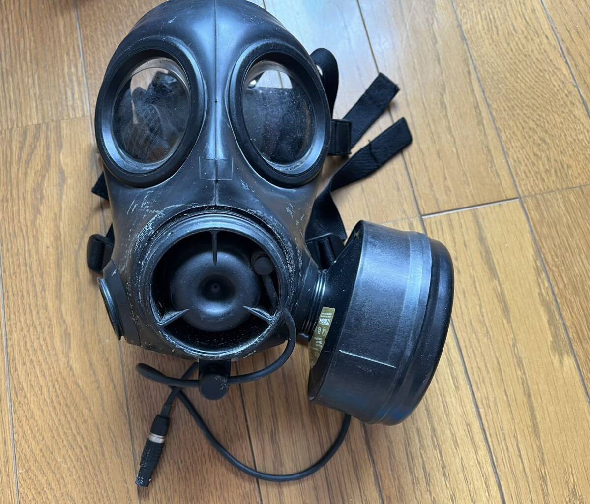 【やや傷や汚れあり】1円スタート★ 英国 AVON社製 CT12 ガスマスク PTT対応 マイク付き サイズ2 サイズM フィルター付 ★ ...