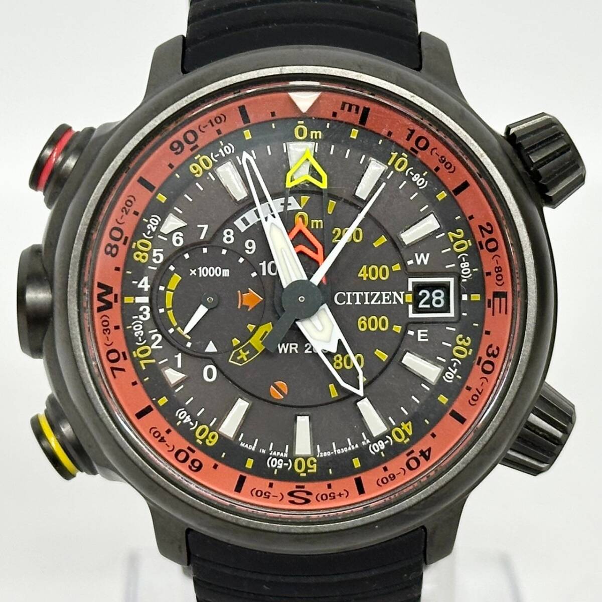 【やや傷や汚れあり】希少 レア 稼動品 CITIZEN シチズン プロマスター アルティクロン J280-T019773 エコドライブ ...