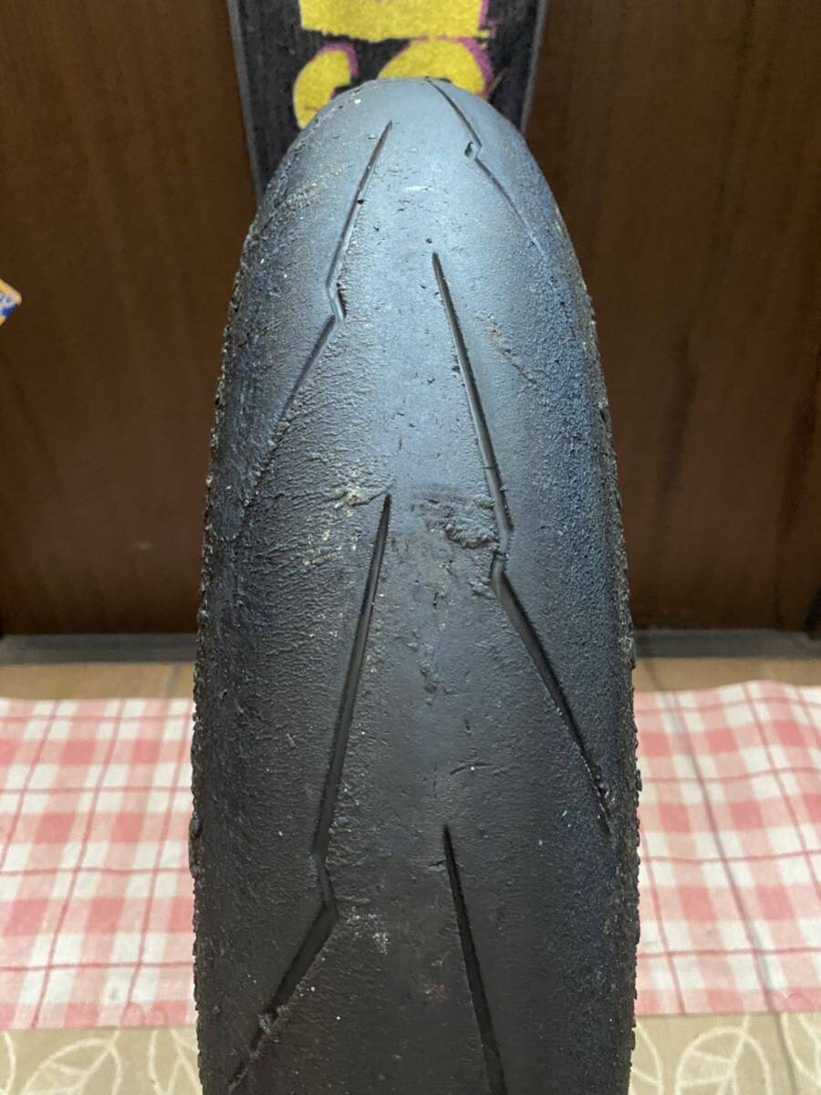 【目立った傷や汚れなし】中古MCタイヤ 2022年製造 PIRELLI DIABLO SUPERCORSA V3 SC1 120/70ZR17 ピレリ ディアブロ スーパーコルサ 120 70 ...