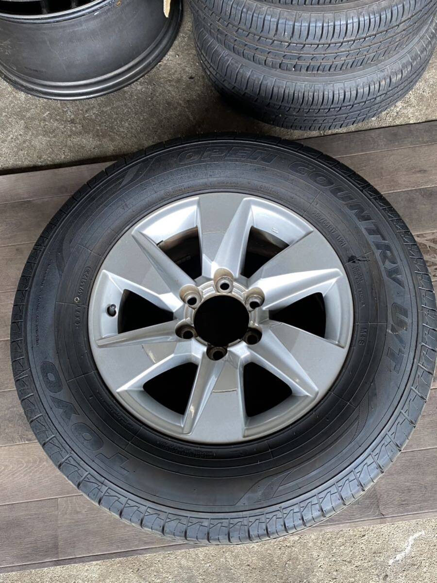 【やや傷や汚れあり】2022年製 深溝夏タイヤ TOYO OPEN COUNTRY U/T 265 65 17 7.5J 25 PCD139.7 6H トヨタ ランドクルーザー プラド 150 ...