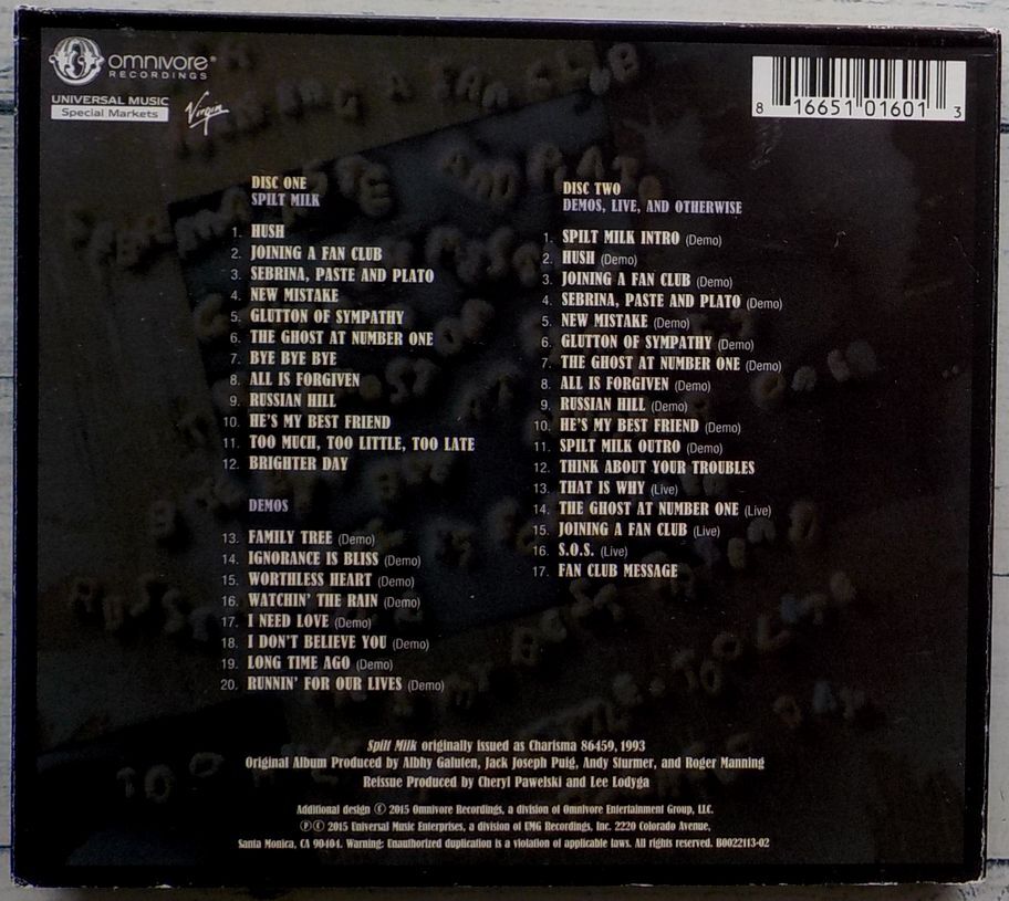 【やや傷や汚れあり】Jellyfish Spilt Milk【Deluxe Edition 2CD】ジェリーフィッシュ こぼれたミルクに泣か ...