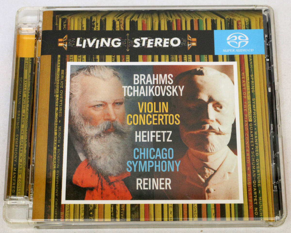 【目立った傷や汚れなし】BRAHMS TCHAIKOVSKY Violin Concertos Heifetz Reiner Chicago Symphony Orchestra SACD ...