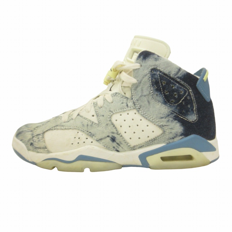【目立った傷や汚れなし】ナイキ NIKE GS エアジョーダン Air Jordan 6 ウォッシュドデニム Washed Denim ...