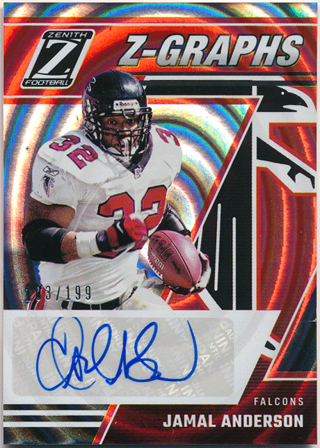 【目立った傷や汚れなし】Jamal Anderson NFL 2023 Panini Zenith Z-Graphs Signature ...
